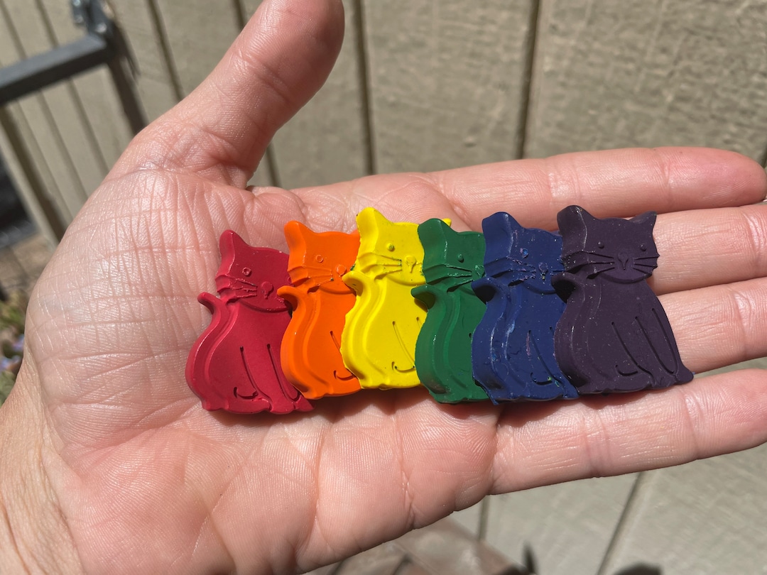 Cat Crayons // Kitty Cat Crayons // Crayon Party Favor // Crayon Goodie ...
