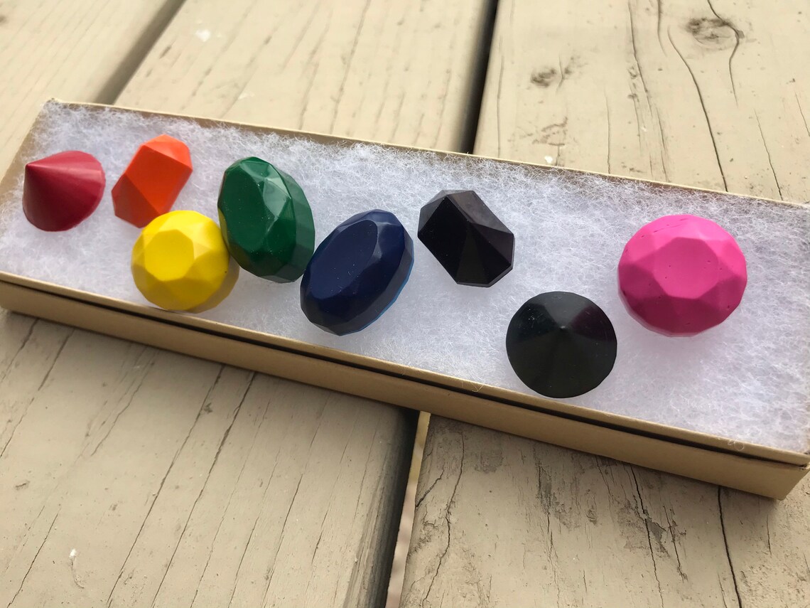 Gem Crayons // Diamond Crayons // Kids Crayon Box // - Etsy