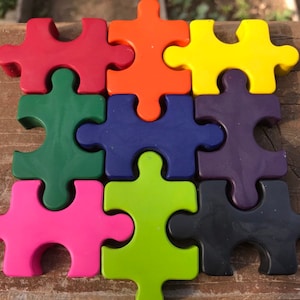 Puzzle Crayons // Puzzle Party Favors // Puzzle Favors // Autism ...