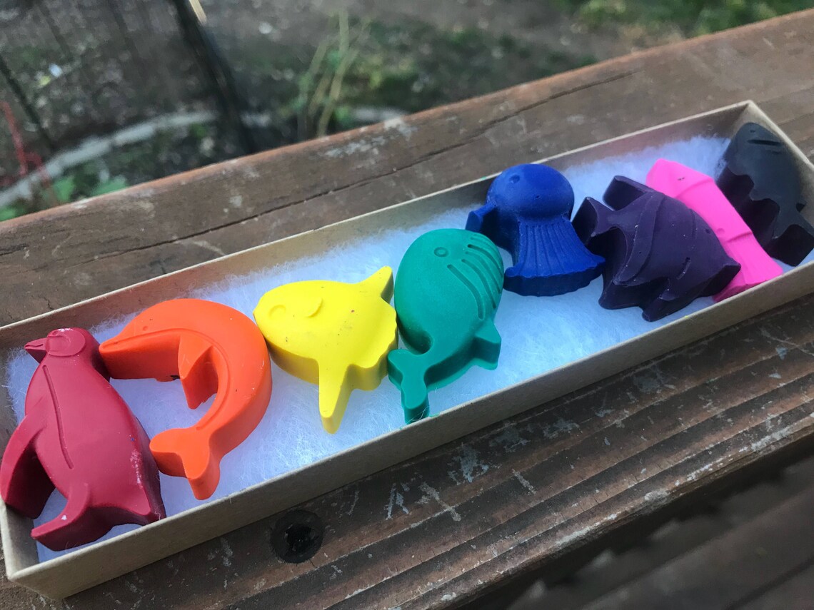 Mermaid Birthday // Under the Sea Crayons // Gifts Under 10 // | Etsy