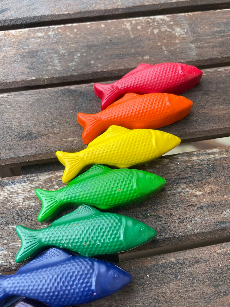 Fish Crayons // Fishing Birthday // Fishing Crayons // Ocean - Etsy