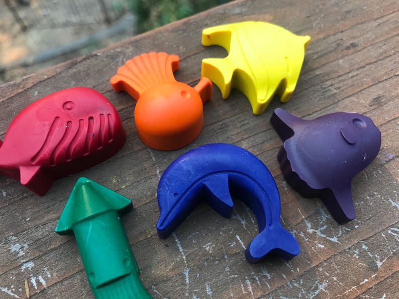 Ocean PARTY FAVOR // Under the Sea Crayon // Sea Animal Crayon // Ocean ...