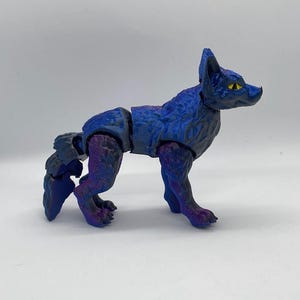Flexi Wolf 3D Printed Articulated Fidget Stim Toy Cinderwing3d - Etsy