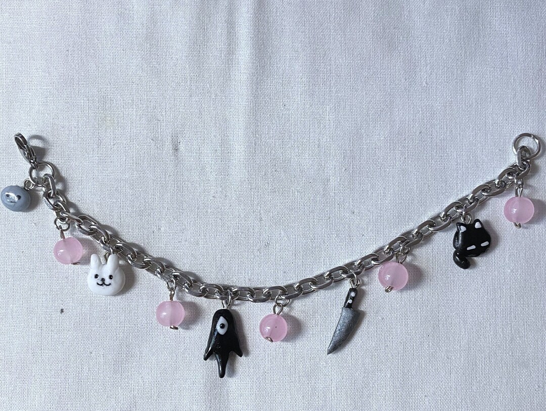 Omori Charm Bracelet Mewo Something Bunny Knife Hector - Etsy