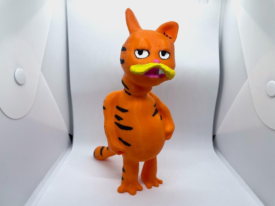 Horrible Smug Orange Cat Vile Gluttonous Beast 3D Printed Hand Painted ...