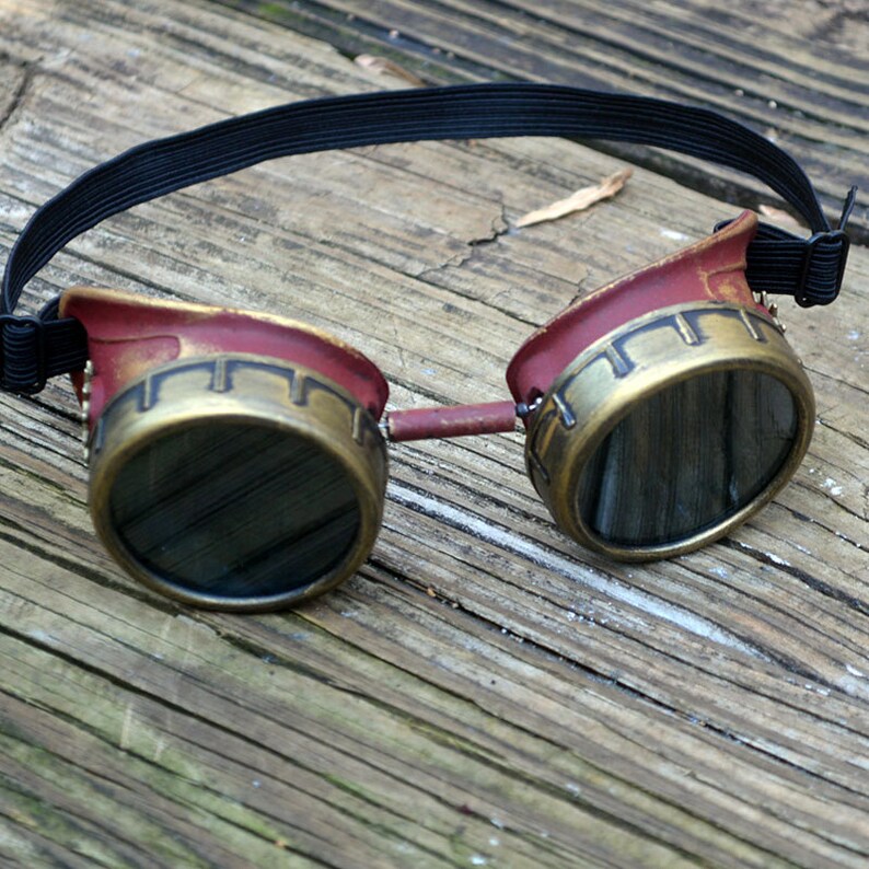 Steampunk Goggles Crazy Time Traveler Apocalypse Mad Scientist - Etsy