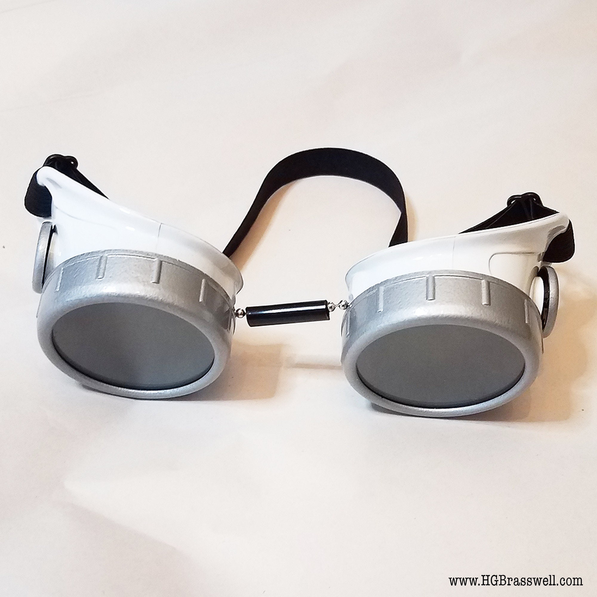 White and Silver Atomic Goggles Atomic Mid Century | Etsy