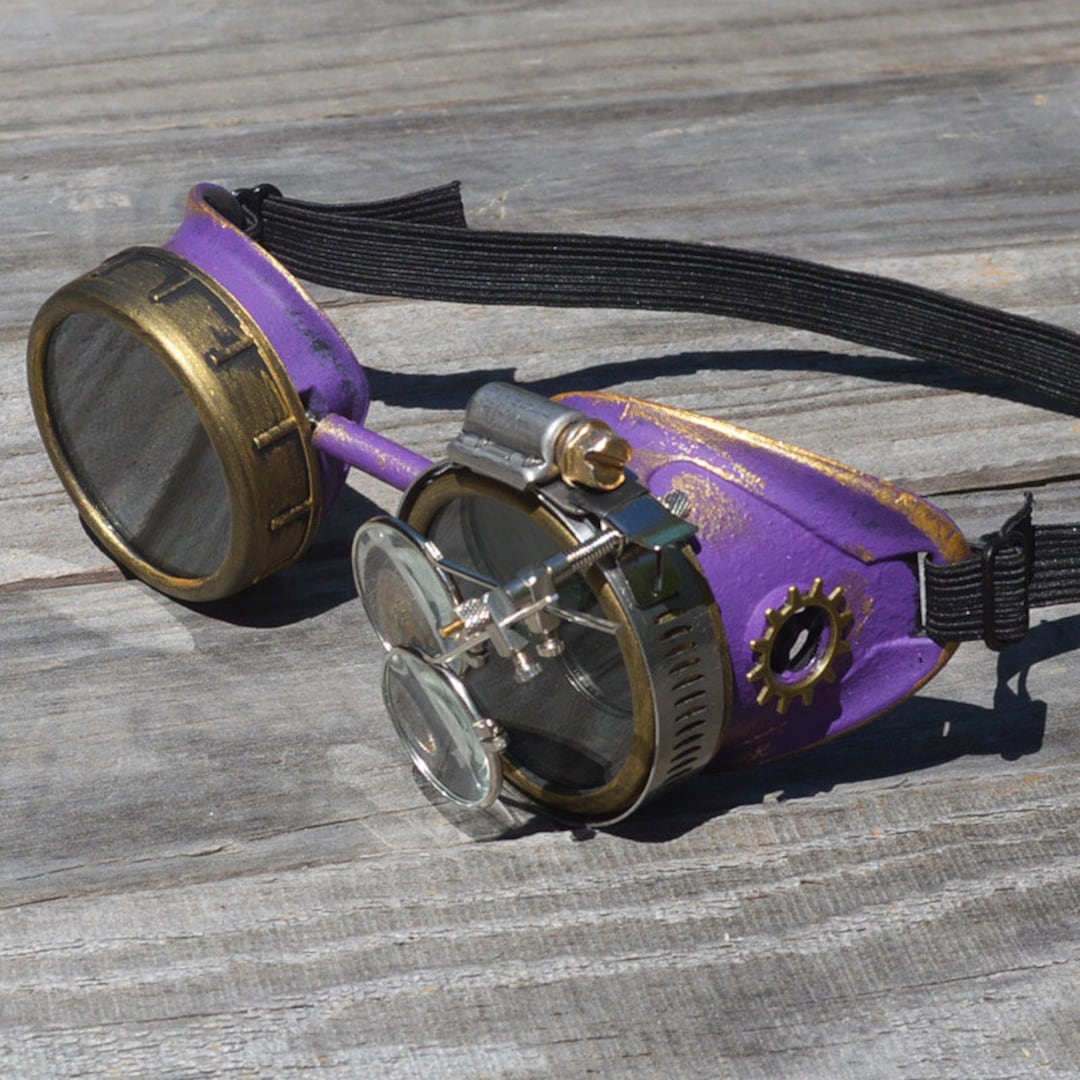 STEAMPUNK GOGGLES Mad Scientist Optic-conductors Pirate Airship Captain ...