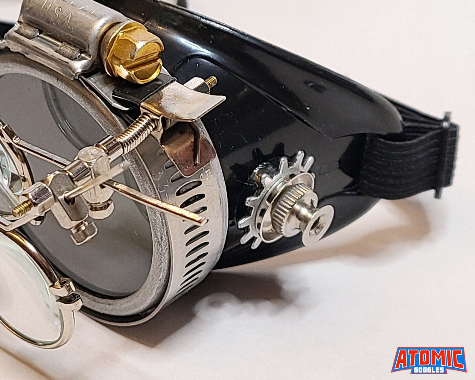 Exclusive Steampunk Goggles Black W/ Purple Lenses Silver | Etsy