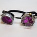 Exclusive Steampunk Goggles Black W/ Purple Lenses Silver - Etsy
