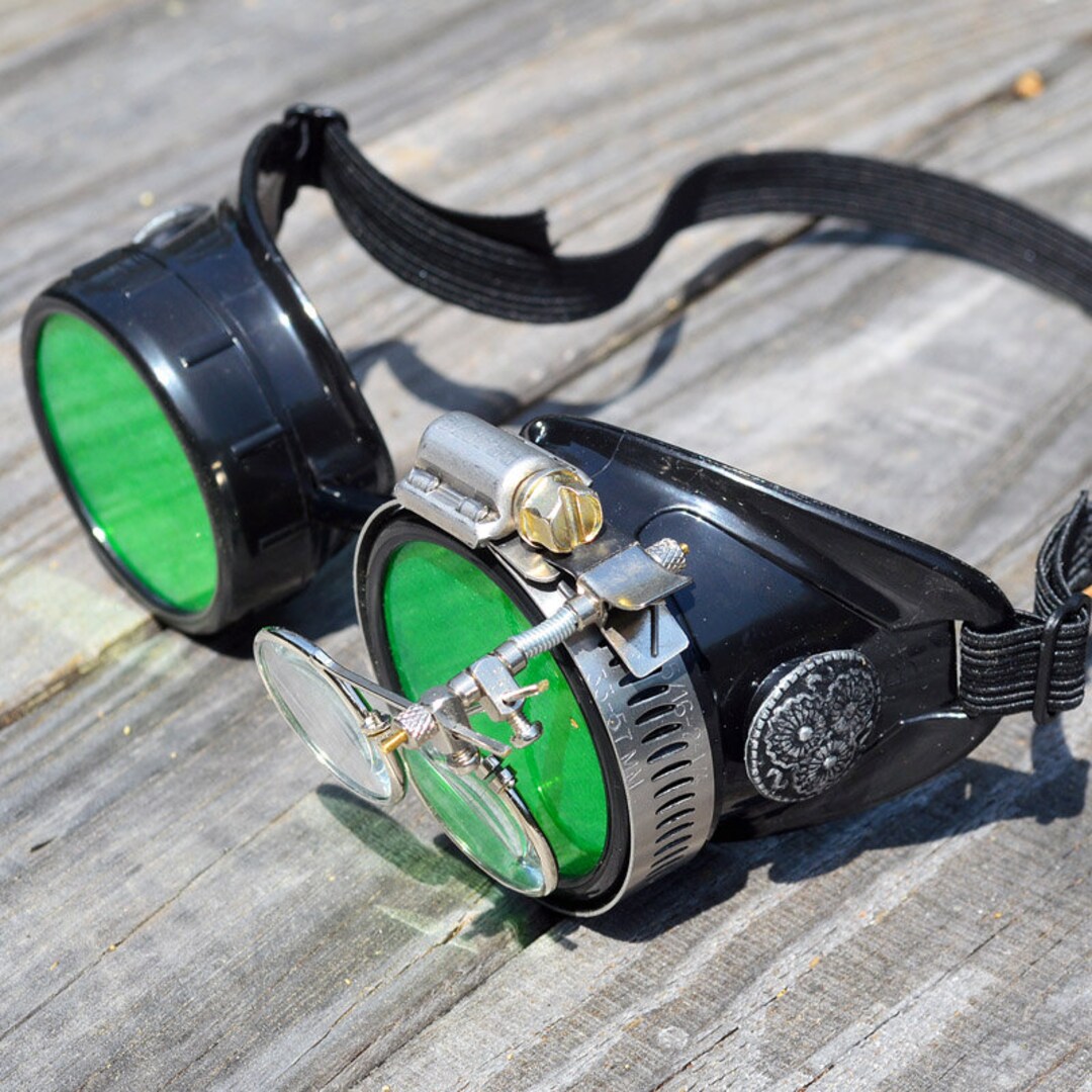 STEAMPUNK GOGGLES Time Traveler Optic-conductors Airship Captain ...