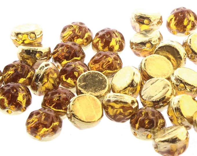 30 Cratered Backlit Amber/topaz 2-hole Cabs, CCB0710060-26442 - Etsy