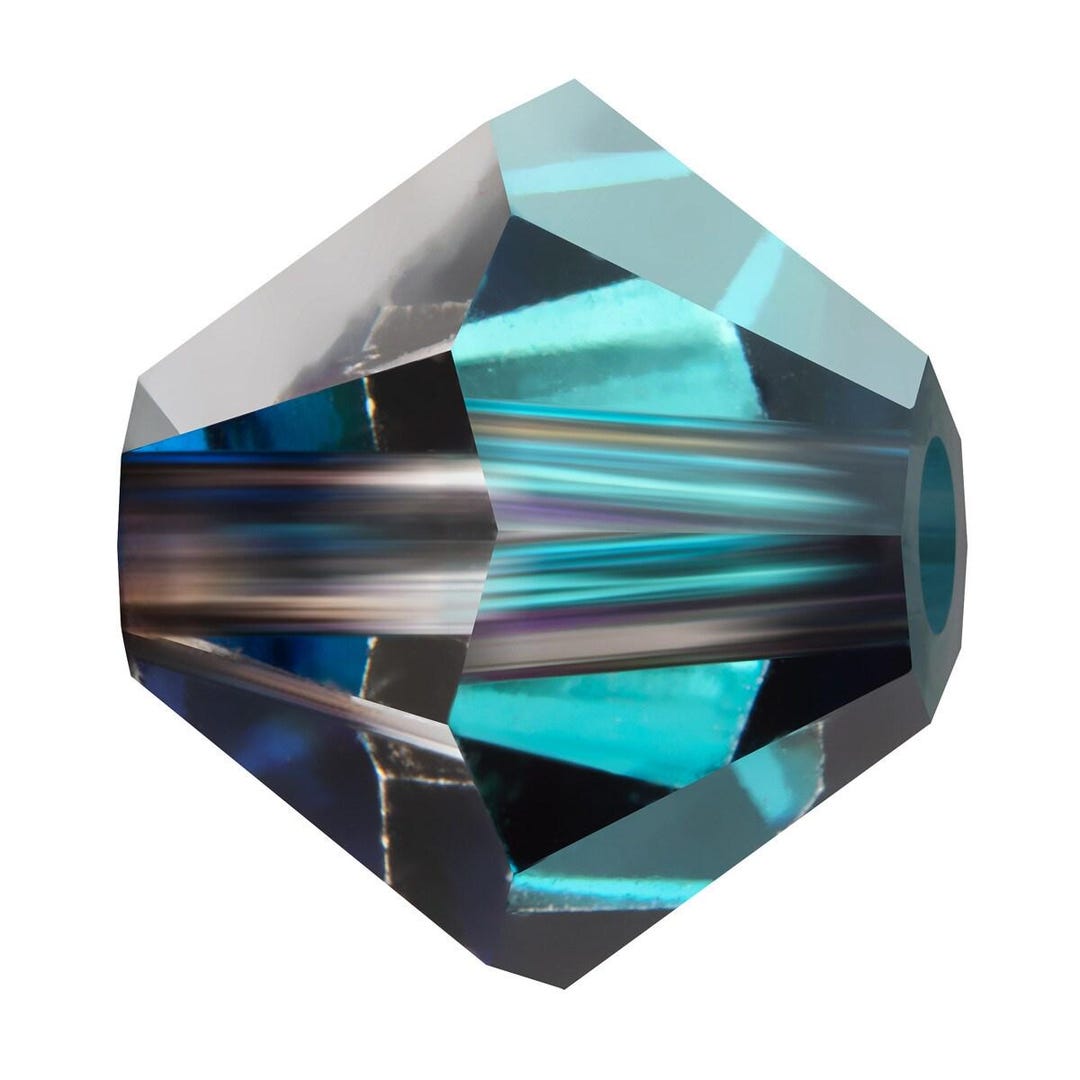 31 4mm Crystal Bermuda Blue Preciosa Spacer Bicone Crystals - Etsy