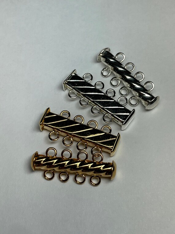 2 4-strand Fluted Rectangular and Round Silver Plate Gold - Etsy