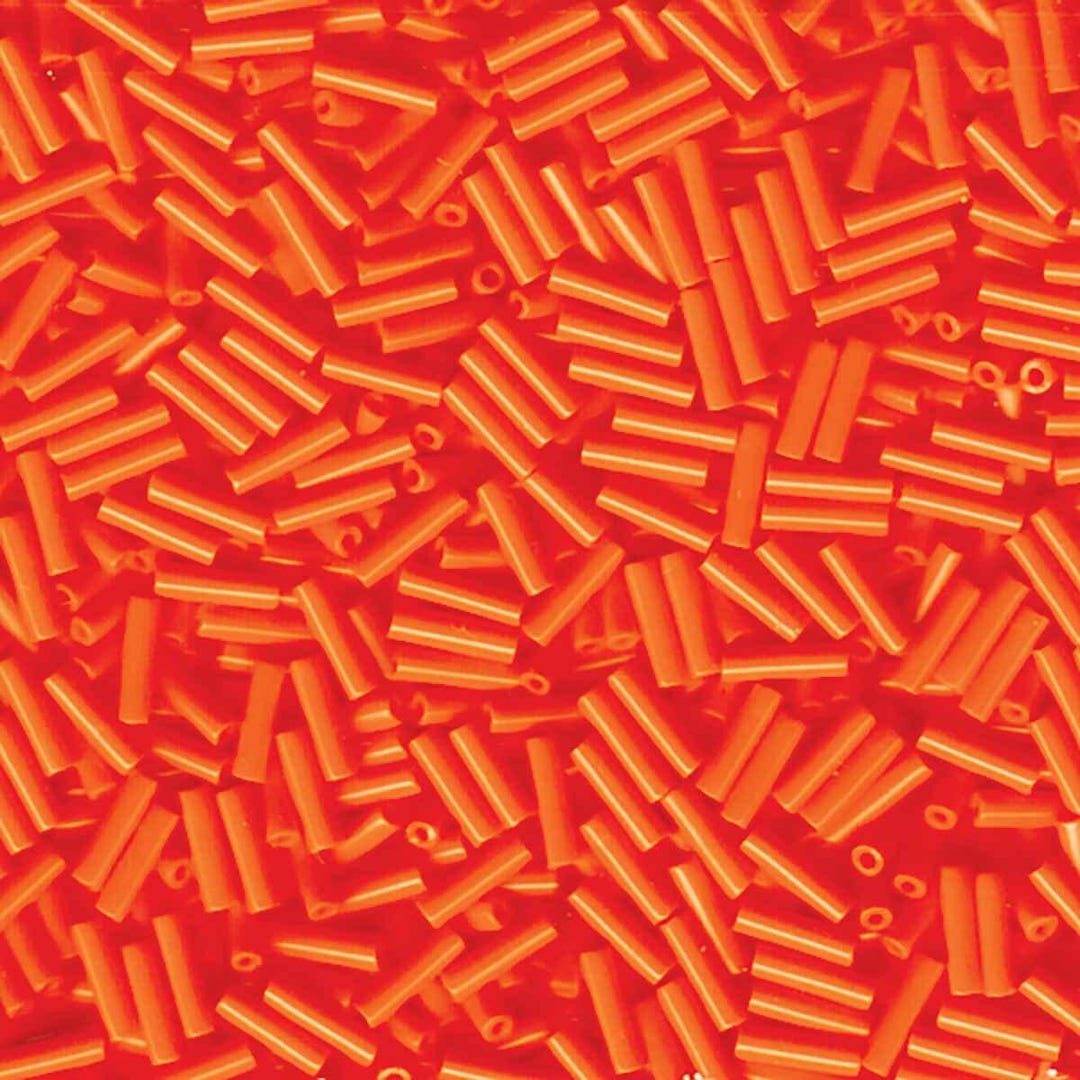 Assorted Miyuki #2 (6mm) Bugle Bead Red, Turquoise, White Pearl, Orange ...