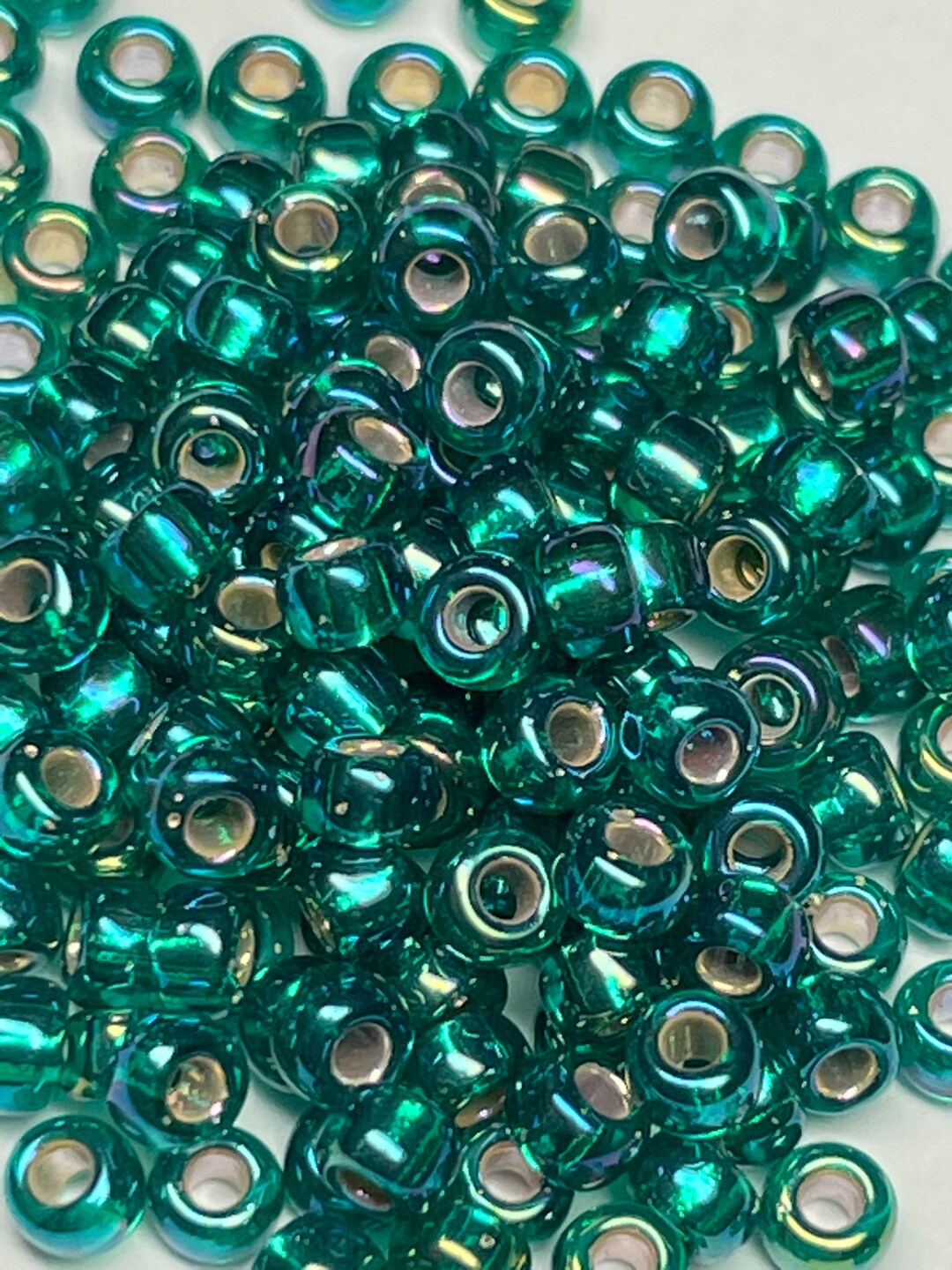 Miyuki #91017 Silver Lined Emerald AB - Etsy