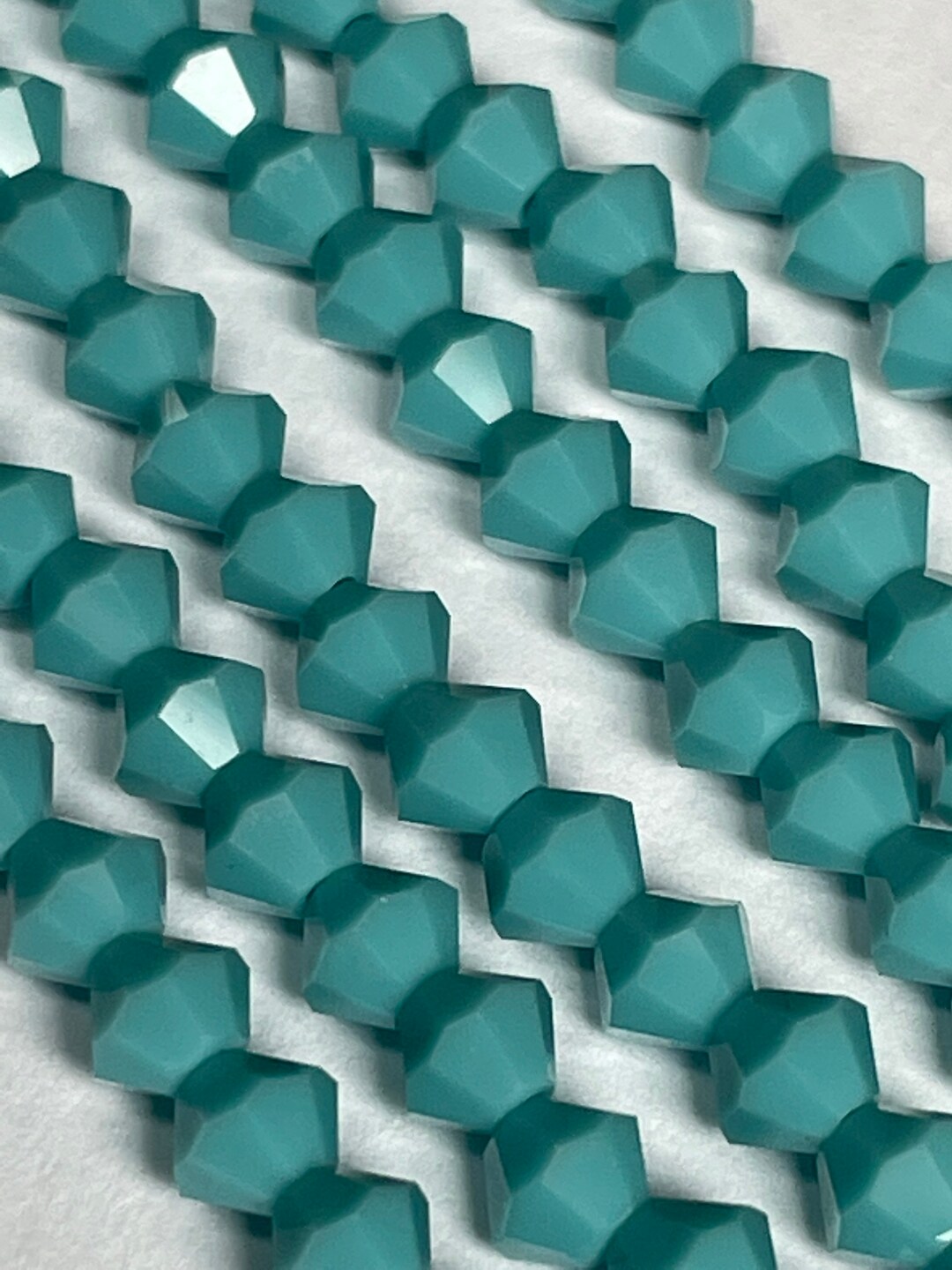 Turquoise and Turquoise AB Preciosa Spacer Bicone Crystals, 4mm - Etsy