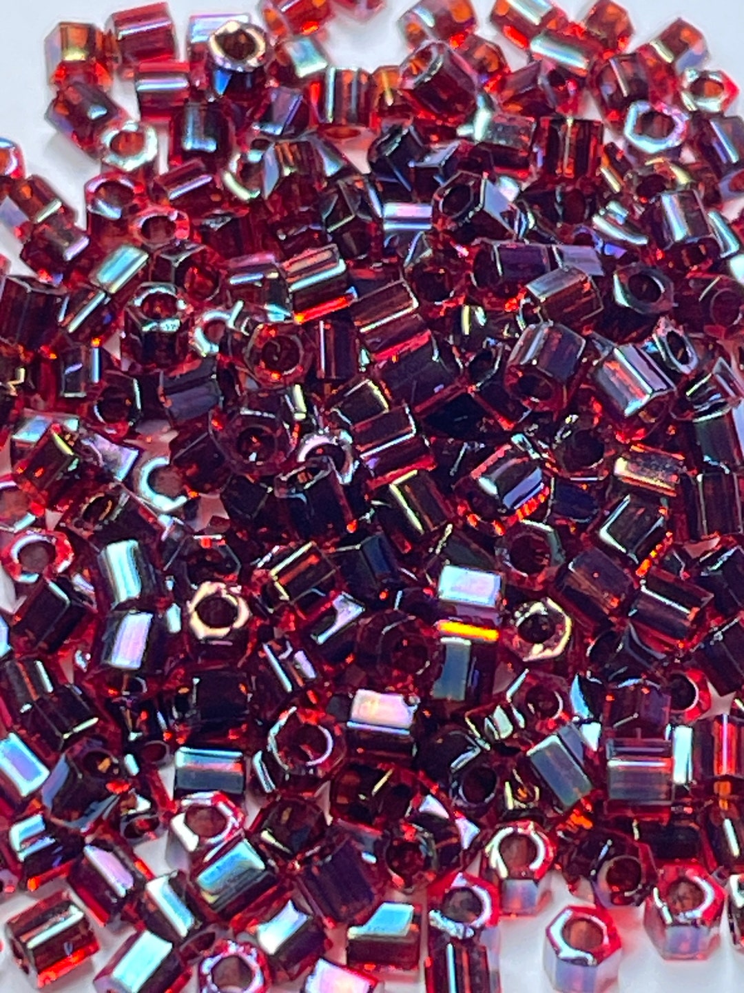Miyuki #9367 Garnet Lined Ruby AB Hex Cut Seed Beads 8/0, 20 Grams - Etsy