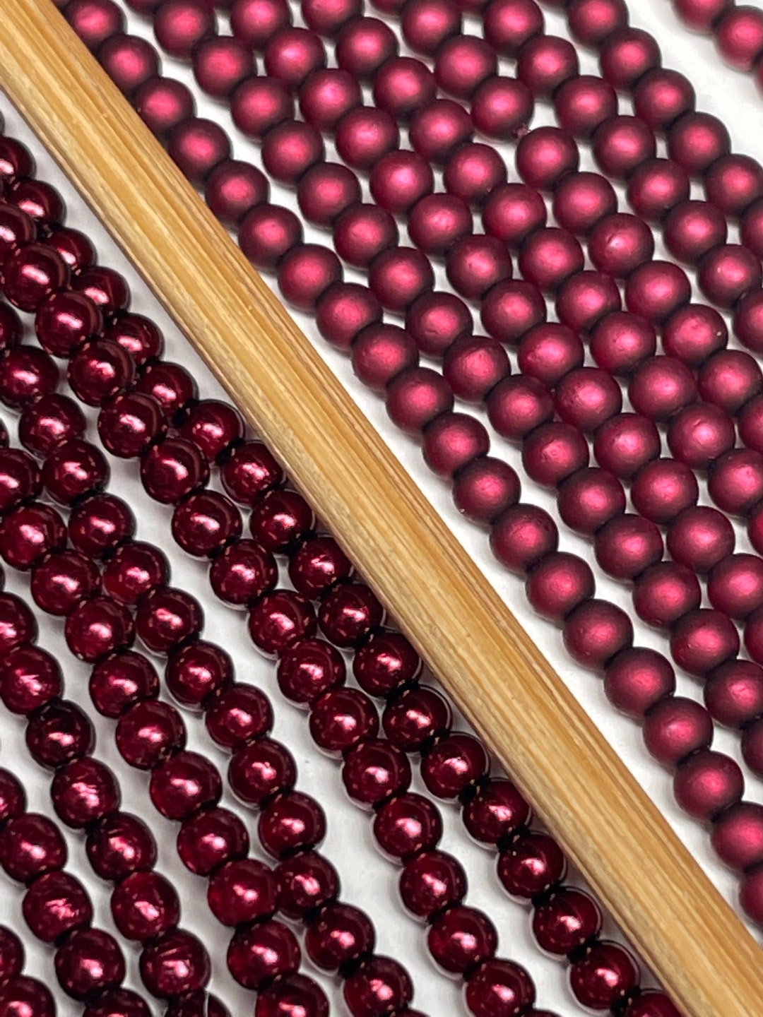 150 2mm Burgundy Pearls, Shiny or Matte - Etsy