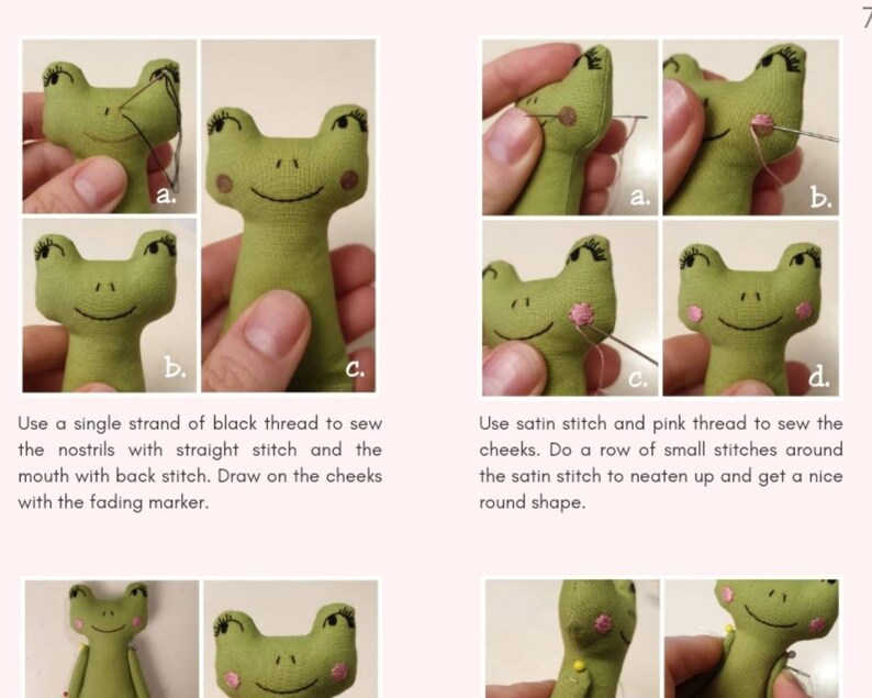 Frog Doll Sewing Pattern and Tutorial. Mini Froggy Doll PDF - Etsy ...