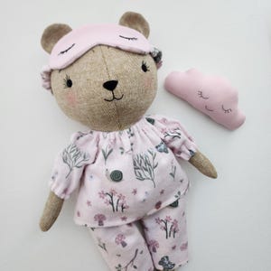 Doll Pajama and Sleep Mask Sewing Pattern Easy Sewing Project 14-inch ...