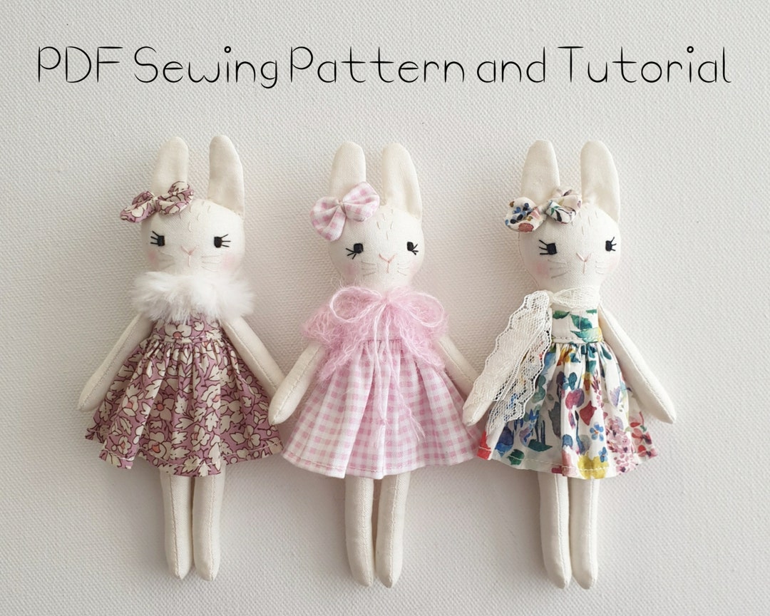 Bunny Sewing Pattern PDF. Doll Sewing Pattern and Tutorial. - Etsy España