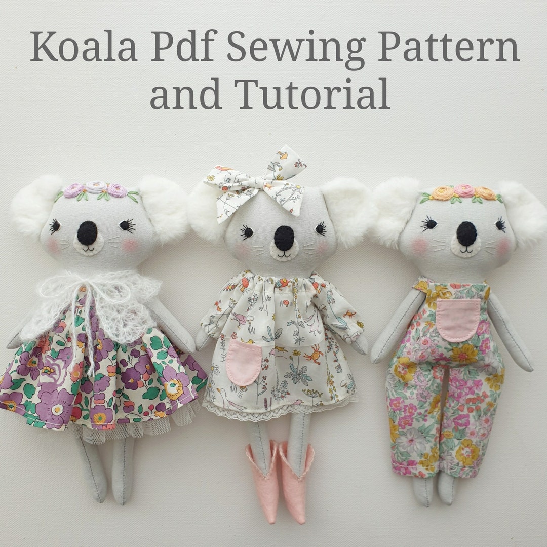 Koala Doll Sewing Pattern Digital Pdf Doll Sewing Pattern. - Etsy