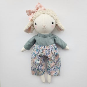 Lamb Doll PDF Sewing Pattern Stuffed Lamb Plush DIY Beginner Tutorial ...