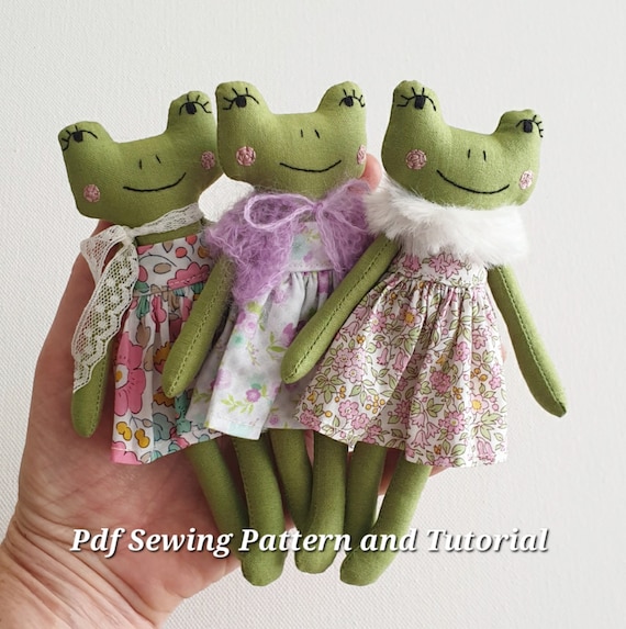 Miniature Frog Doll Pattern DIY Toy Dollhouse Frog Beginner Sewing Pattern PDF Tutorial Small Plush Handmade Easy Craft Child Toy Gift Etsy Canada