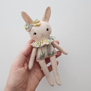 Bunny Doll Sewing Pattern PDF Easter Stuffed Animal Pattern Embroidered ...