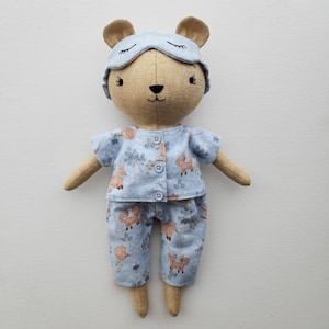Doll Pajama Sewing Pattern PDF Tutorial Sleep Mask and Pillow for 14 ...