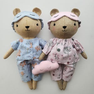 Doll Pajama and Sleep Mask Sewing Pattern Easy Sewing Project 14-inch ...