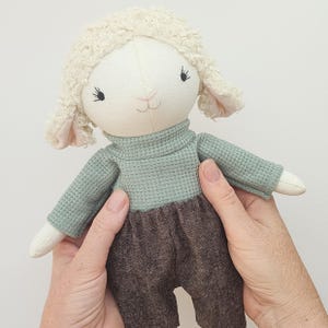 Lamb Doll PDF Sewing Pattern Stuffed Lamb Plush DIY Beginner Tutorial ...