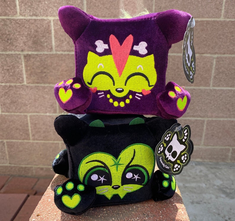 Hex & Jinxy Cats GLOW in the DARK Plushies, the Weird and Cute Plush ...