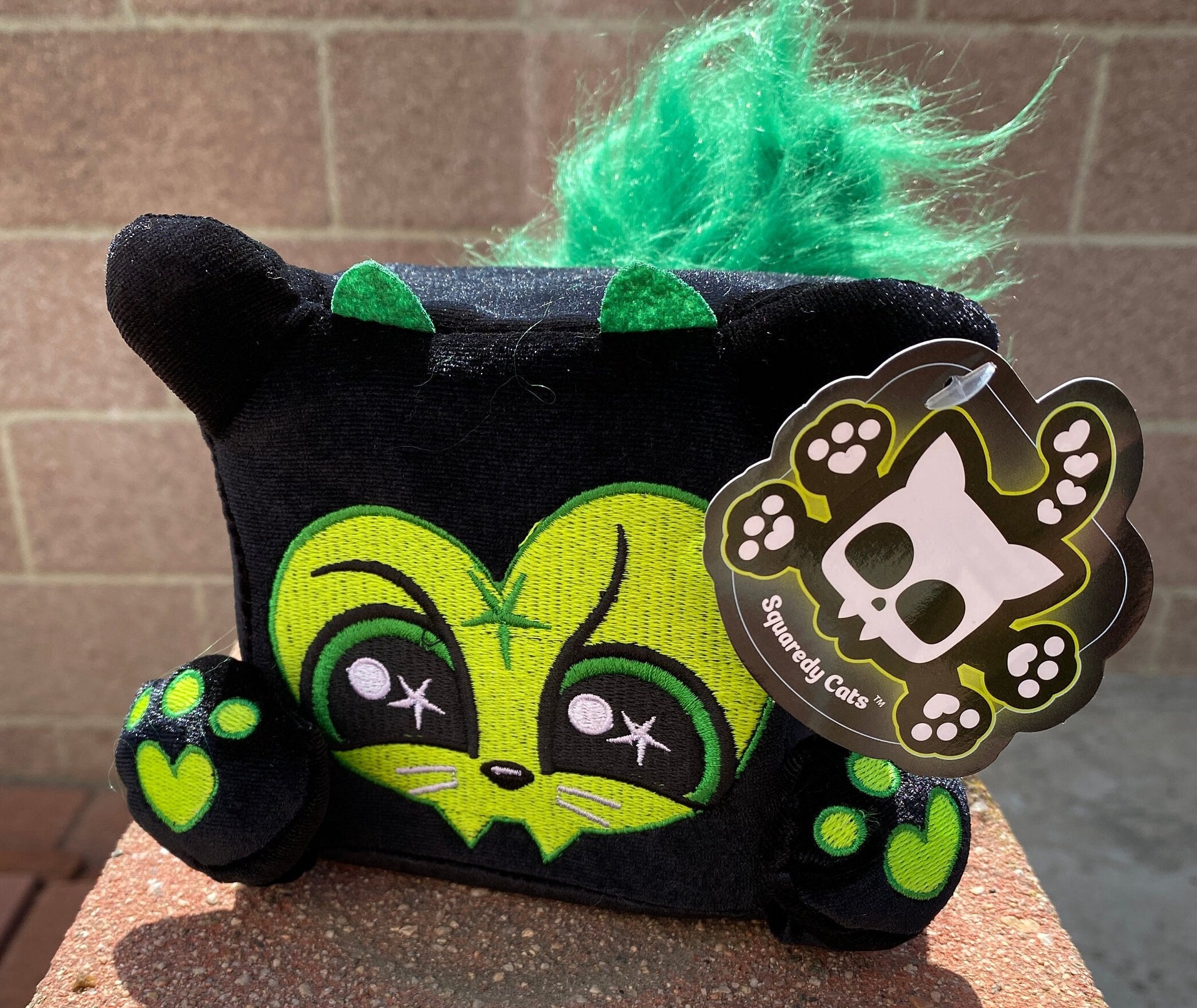 Hex Cat GLOW in the DARK Plushie, the Weird and Cute Plush Witch Cat ...