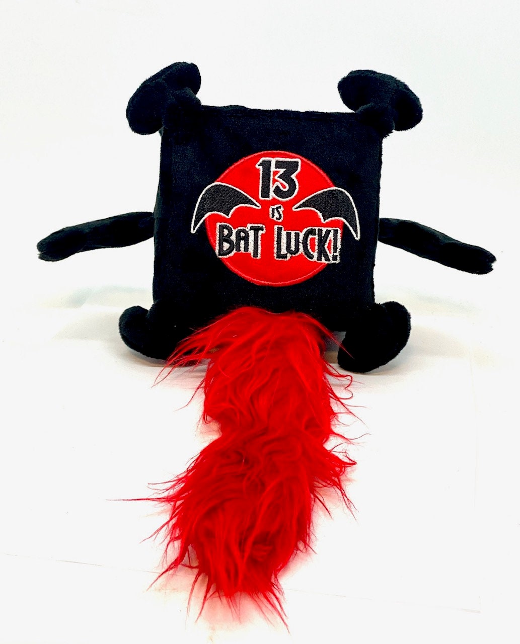 Lucky 13 (BAT LUCK) the Black Bat Cat Plush Kitty by Squaredy Cats is a ...