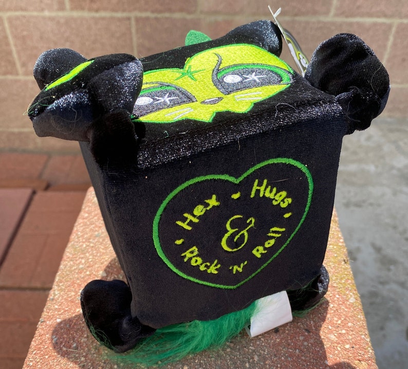Hex Cat GLOW in the DARK Plushie, the Weird and Cute Plush Witch Cat ...