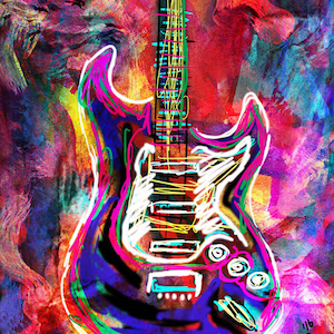 Guitar Art Print, Music Art, Rock N Roll, Instrument Art - Etsy