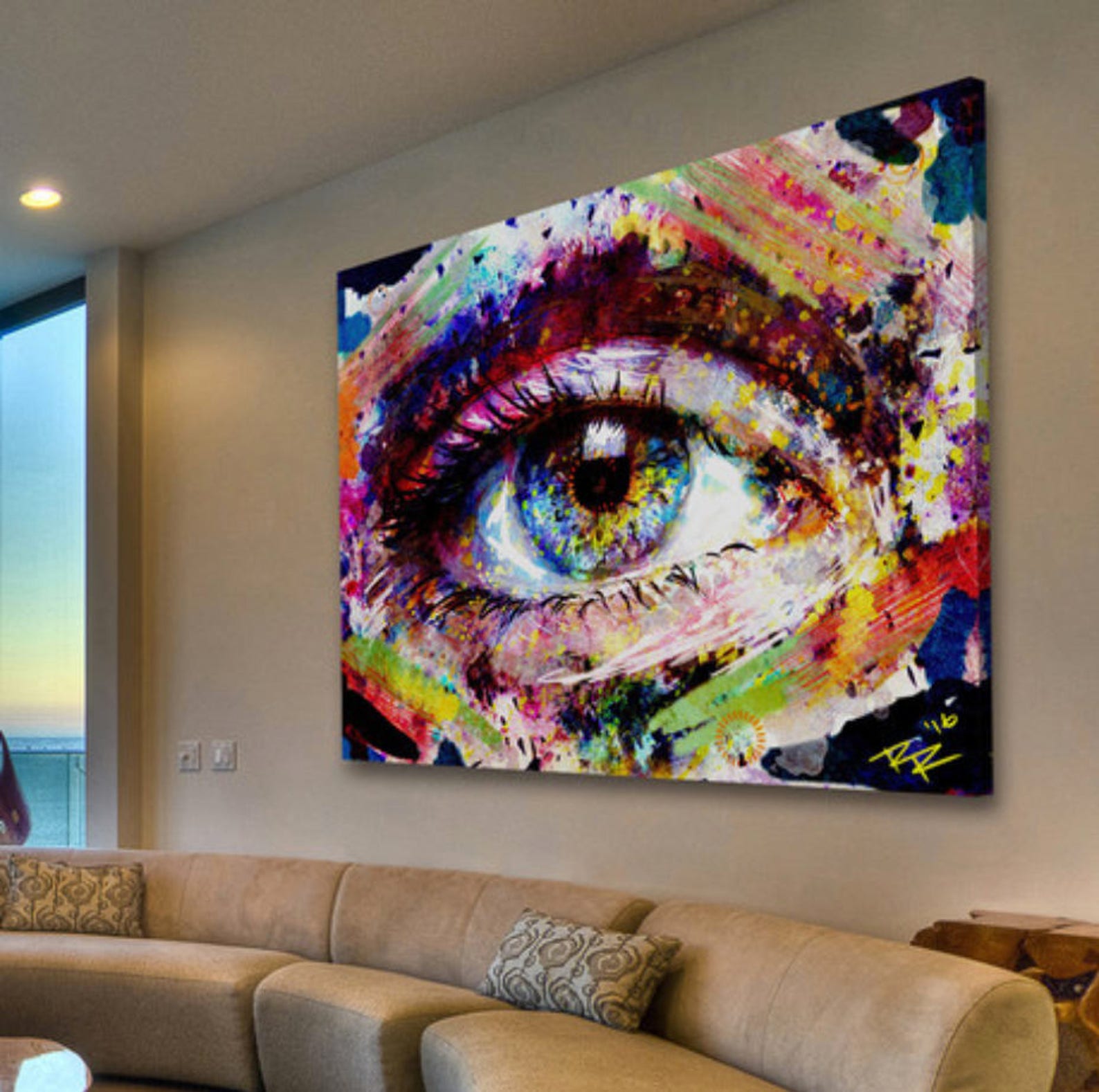 Eye Canvas Art Eyeball Canvas Eye Original Painting | Etsy