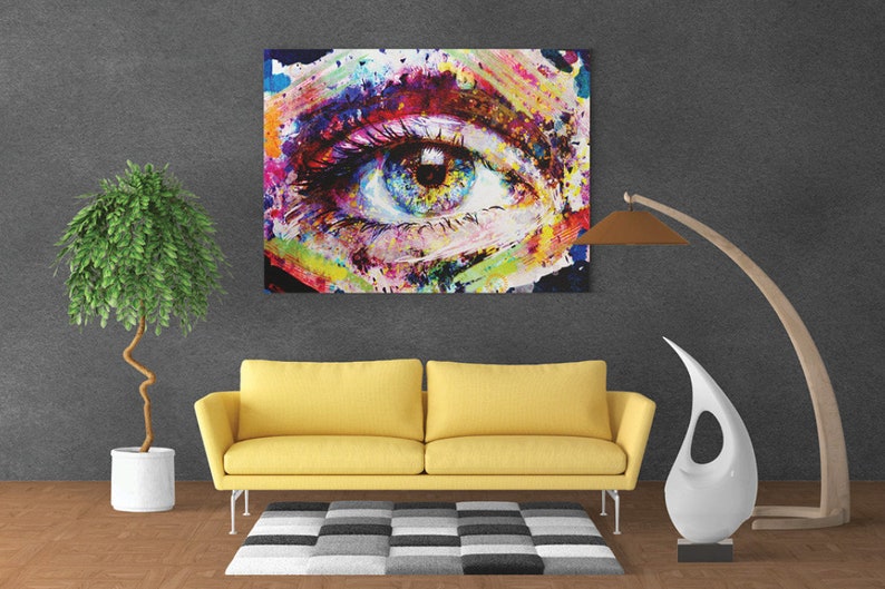 Eye Canvas Art Eyeball Canvas Eye Original Painting | Etsy