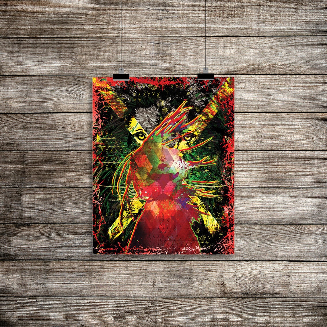 Jamaican Art, Reggae Artwork, Lion Painting - Etsy