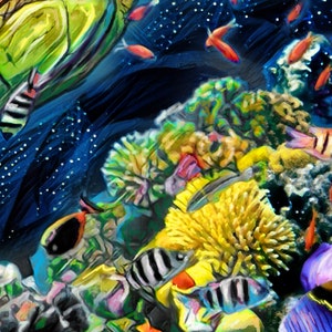 Sea Turtle Art, Ocean Painting, Turtle Art Print - Etsy