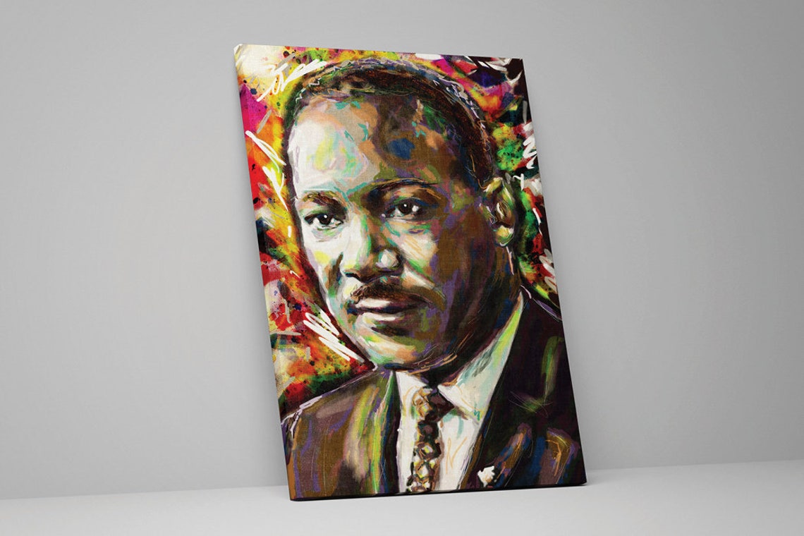 Martin Luther King Painting MLK Canvas MLK Painting Civil | Etsy