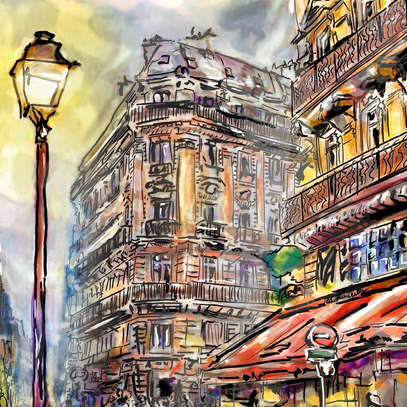 Paris Canvas Art, Cityscape Painting, French Art - Etsy