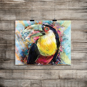 Toucan Art, Bird Painting, Tropical Art - Etsy