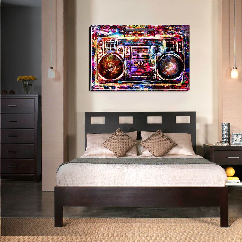 Boombox Art Music Art Radio Canvas Stereo Painting - Etsy