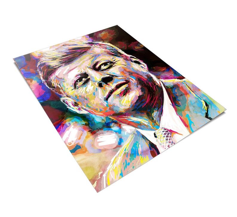 John F Kennedy Art Print JFK Artwork President Painting - Etsy