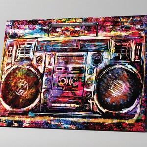 Boombox Art, Music Art, Radio Canvas, Stereo Painting - Etsy