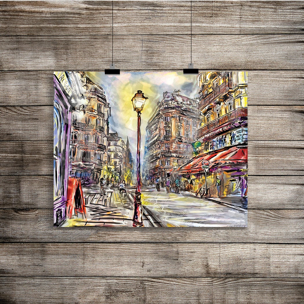 Paris Art Parisian Painting Cityscape French Art | Etsy
