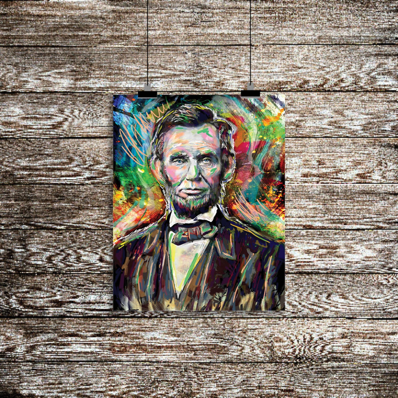 Abraham Lincoln Art Print, Abe Lincoln Art, President Painting - Etsy